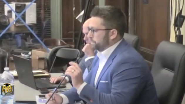 Hoboken Business Administrator Jason Freeman leaving City Hall on May ...